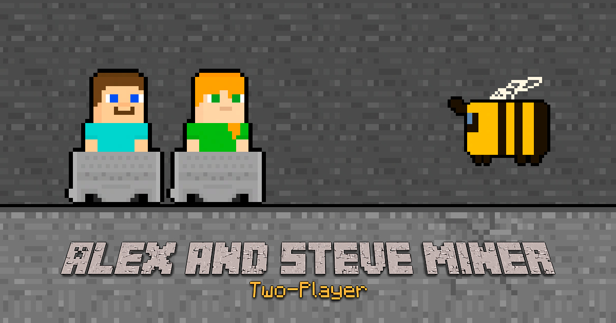 Alex and Steve Miner Two-Player | GameArter.com