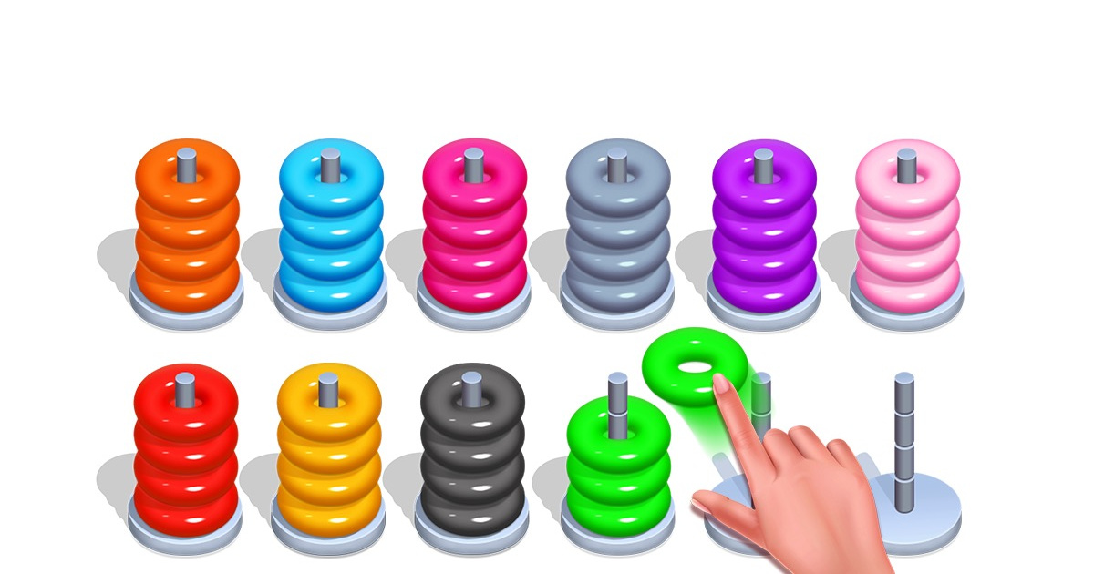 Color Hoop Stack - Sort Puzzle | GameArter.com