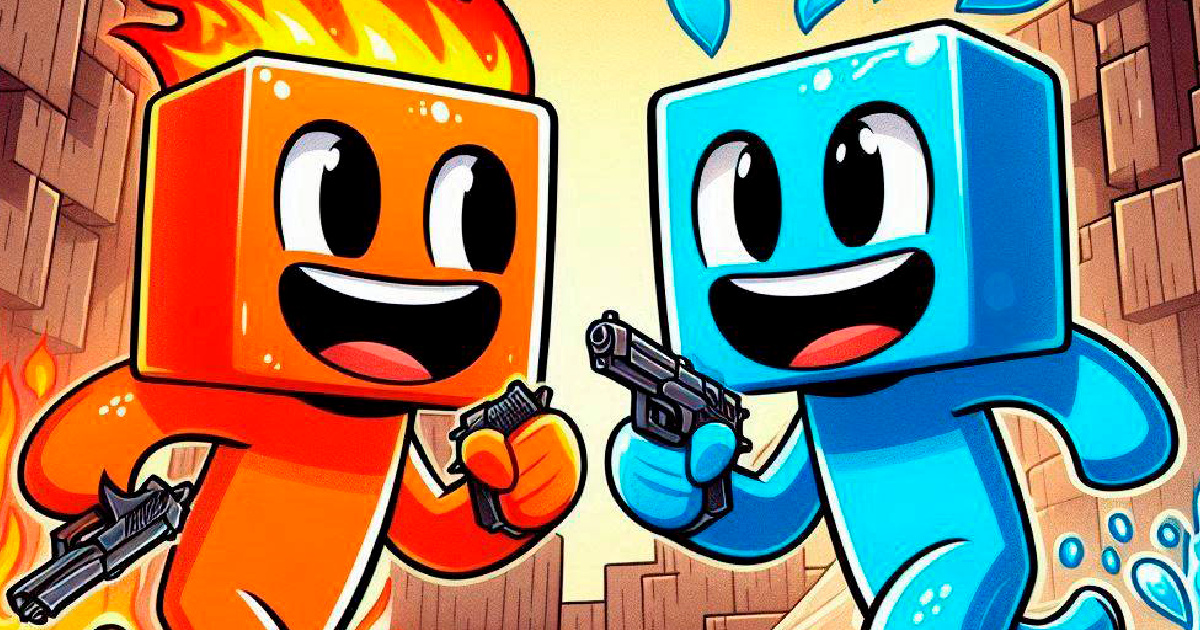 Fire and Water Blockman | GameArter.com