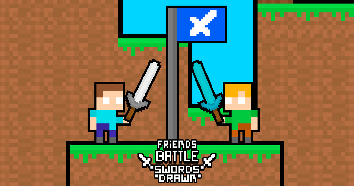 Friends Battle Swords Drawn | GameArter.com