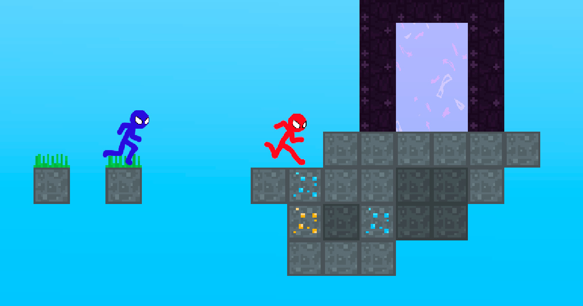 Stickman Blockworld Parkour 2 | GameArter.com