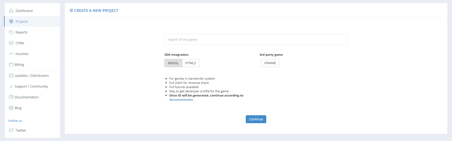 Gamearter Demo Static Preview Of The System For Game Developers